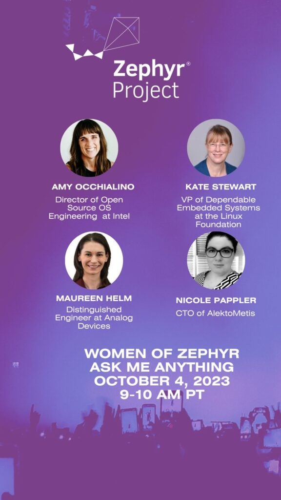 Women of Zephyr – Ask Me Anything – Zephyr Project